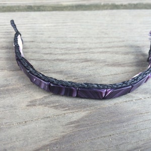 Flat Bead Wampum Bracelet With False Sinew Braid. Available on Black ...