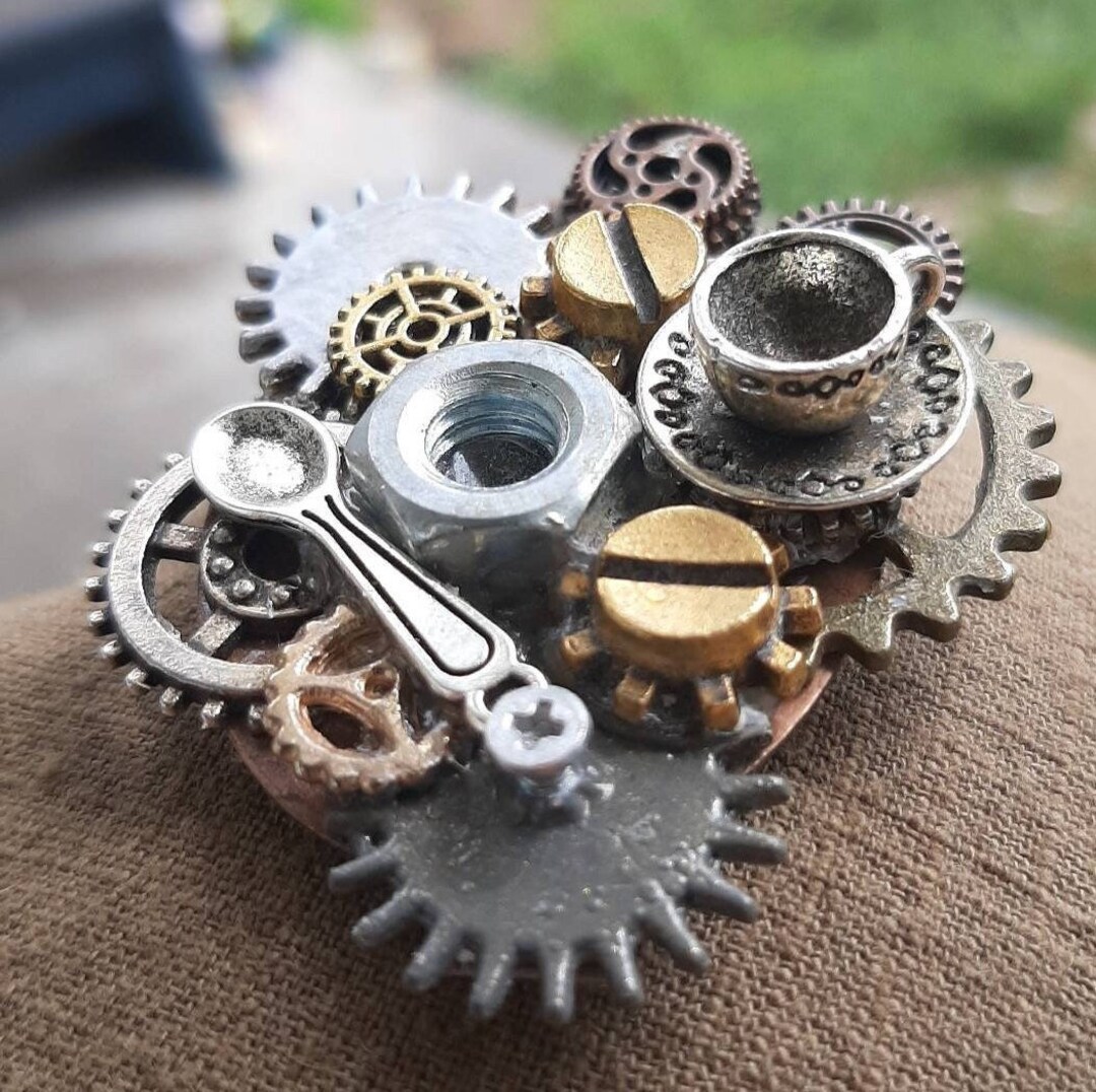 Steampunk Teacup Spoon Barrette Steam Punk Gear Hair - Etsy