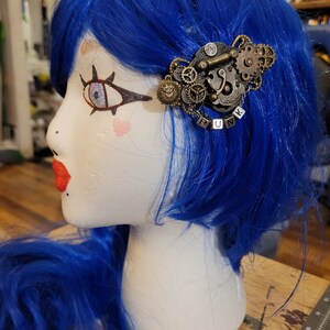 Steampunk Hinge Barrette- Handmade Cyberpunk Accessory- Punk Jewelry ...