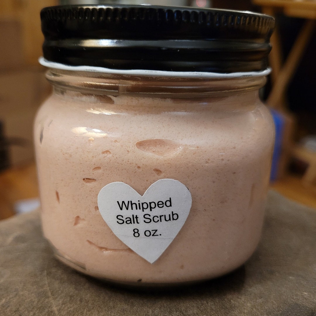 Whipped Salt Scrub- Glycerin & Coconut Castile Soap- Fine Ground ...