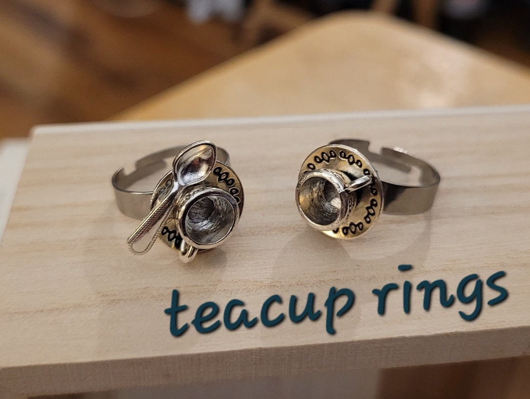 Teacup Statement Ring- Handmade Cocktail Tea Cup Jewelry- Coffee Mug ...