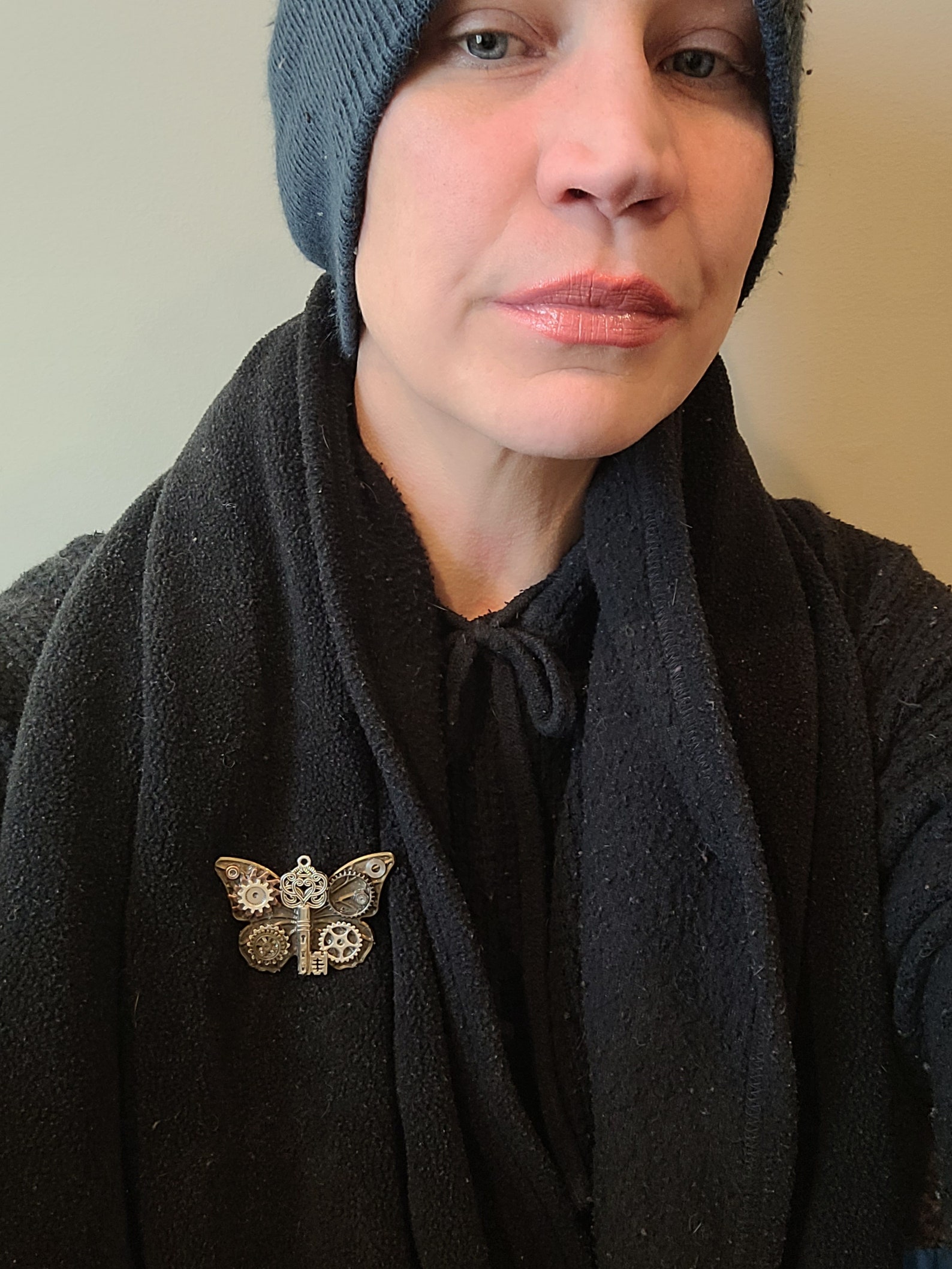 Steampunk Butterfly Pin- Handmade Cyberpunk Brooch- Recycled Watch ...