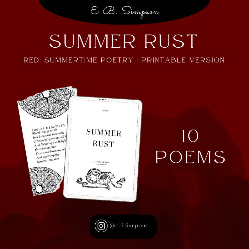 Zine | SUMMER RUST Printable - Etsy
