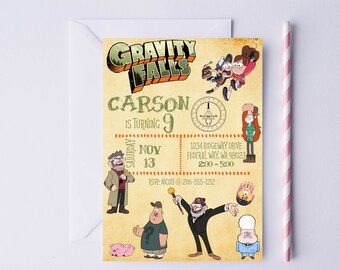 Gravity Falls Party Invitation - Etsy