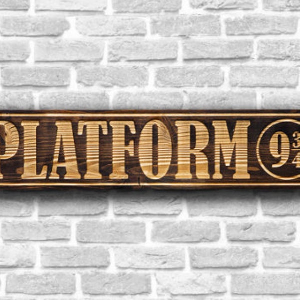 Platform 9 3 4 Sign - Etsy