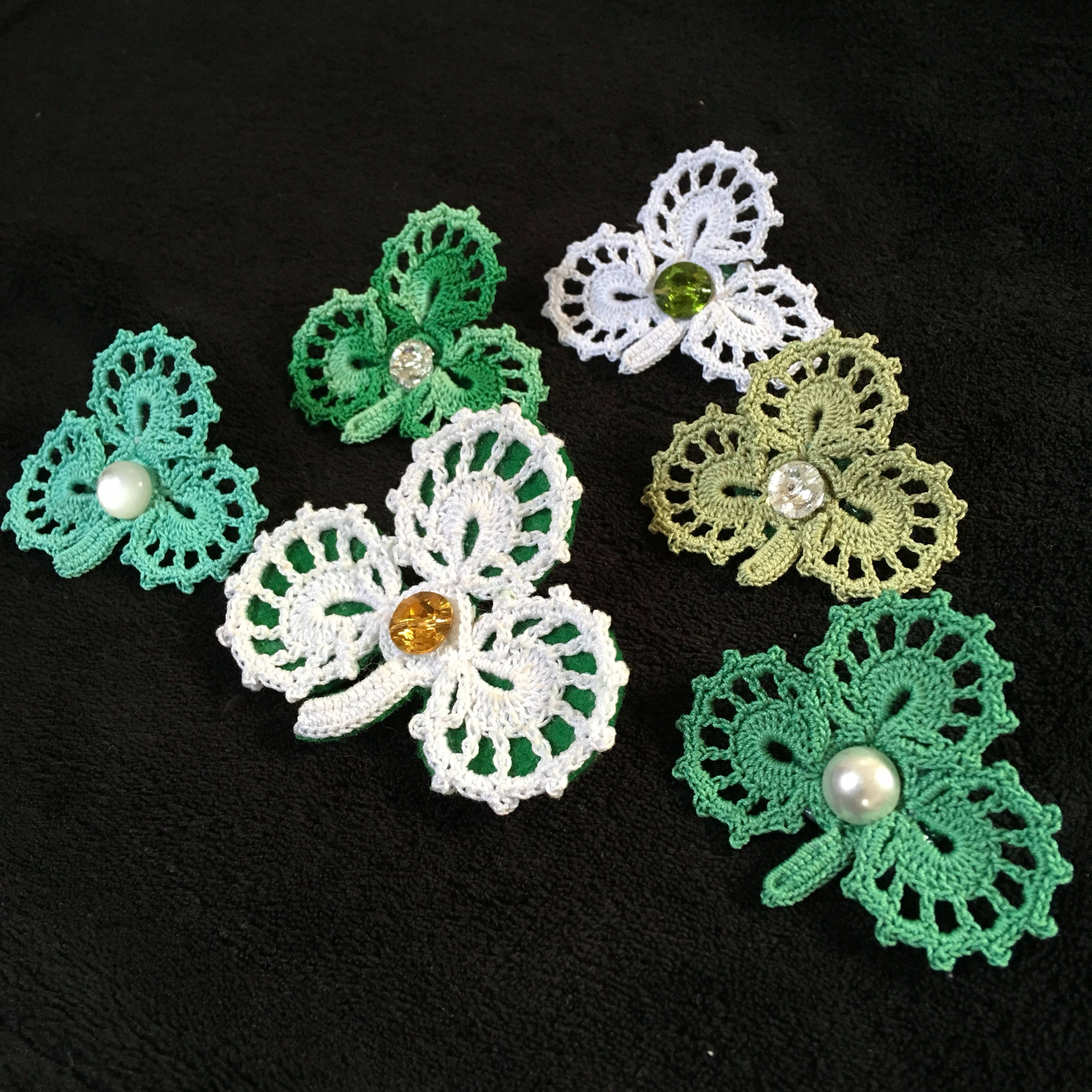 Irish Lace Shamrock Brooch Pin - Perfect for Paddys' Day - Etsy