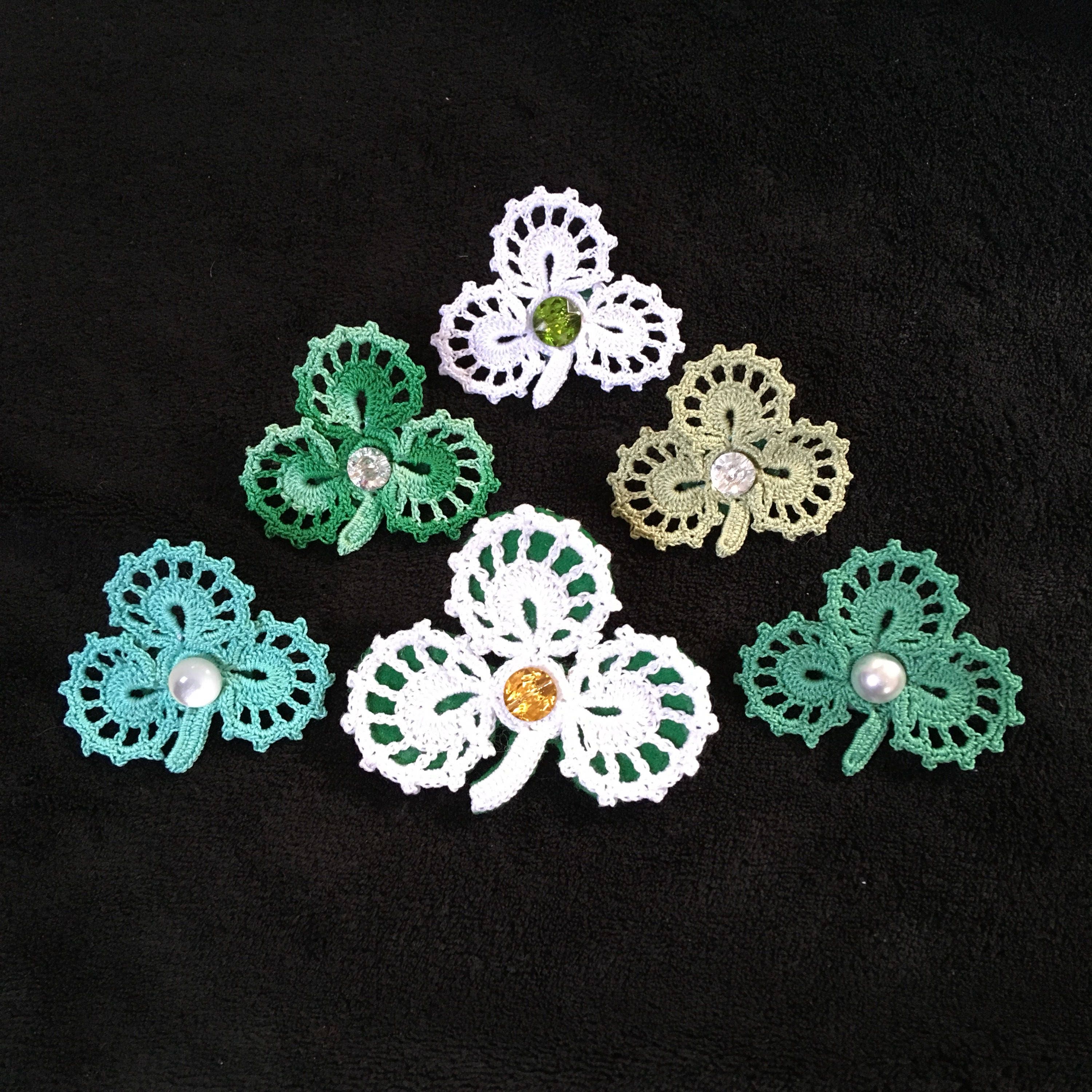 Irish Lace Shamrock Brooch Pin - Perfect for Paddys' Day - Etsy