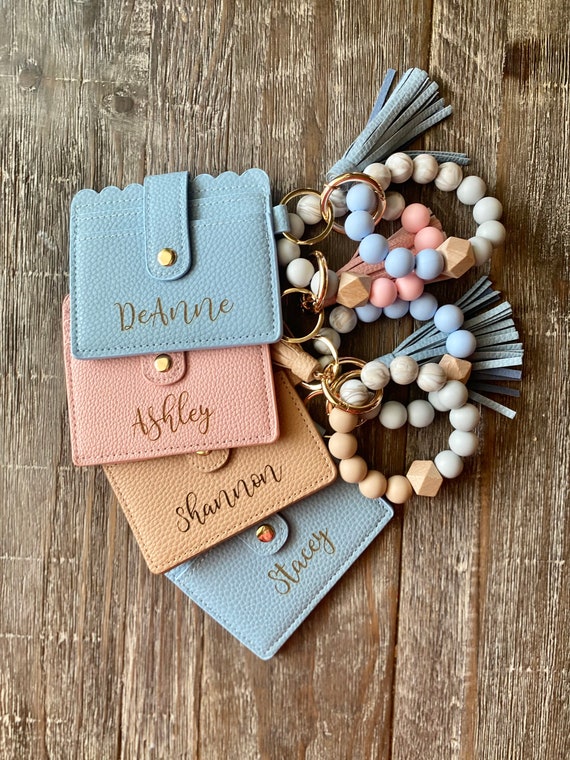 Custom Wallet Keychain Personalized Bridesmaid Gift - Etsy