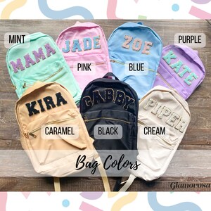 Custom Nylon Backpack: Personalized Varsity Letter Patches - Etsy