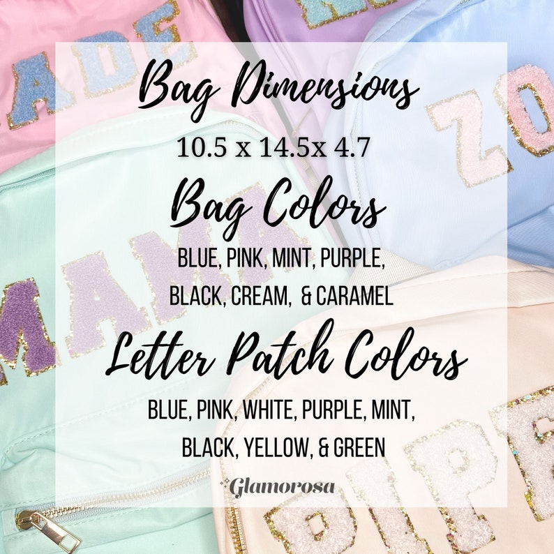 Custom Nylon Backpack Personalized Varsity Letter Bag - Etsy