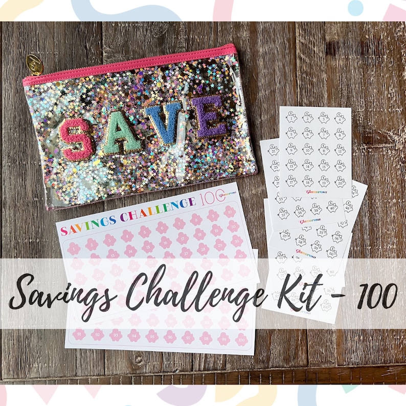 100 Envelope Challenge Kit With Stickers Savings Challenge - Etsy