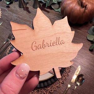 Thanksgiving Table Name Tags, Holiday Table Decor, Personalized Dinner ...