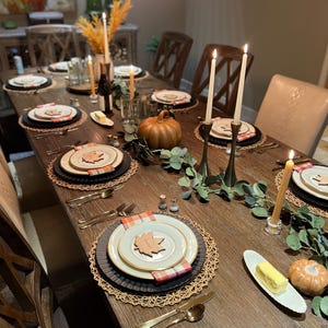 Thanksgiving Table Name Tags, Holiday Table Decor, Personalized Dinner ...