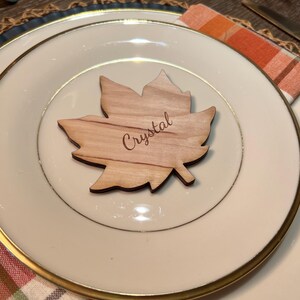 Thanksgiving Table Name Tags, Holiday Table Decor, Personalized Dinner ...