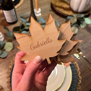 Thanksgiving Table Name Tags, Holiday Table Decor, Personalized Dinner ...
