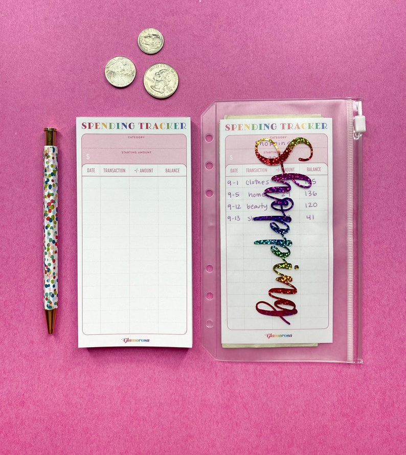Cash Envelope Expense Tracker Notepad // Spending Tracker - Etsy