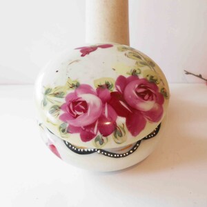 Floral Porcelain Powder Dish, Powder Dish With Puff, Luxury Gift Her ...
