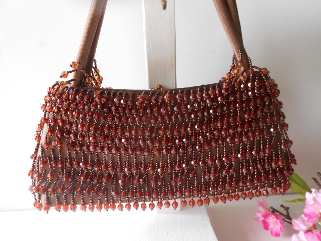 Copper Beaded Evening Bag, Vintage Copper Handbag, Evening Bag, After ...