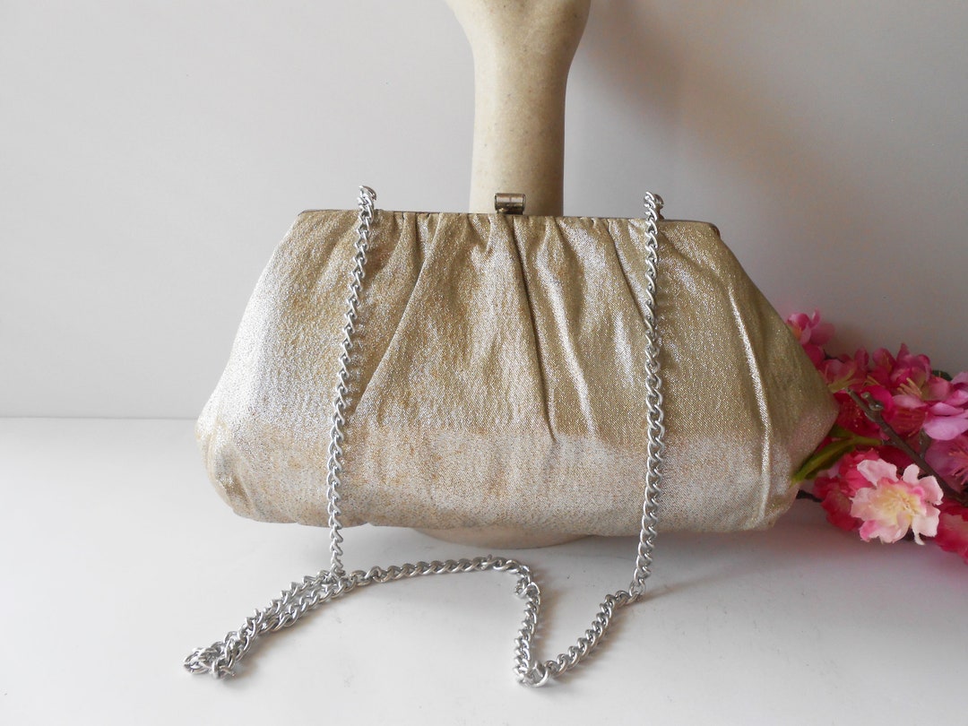 Gold Metallic Evening Bag Clutch Bag Gold Handbag Gold - Etsy