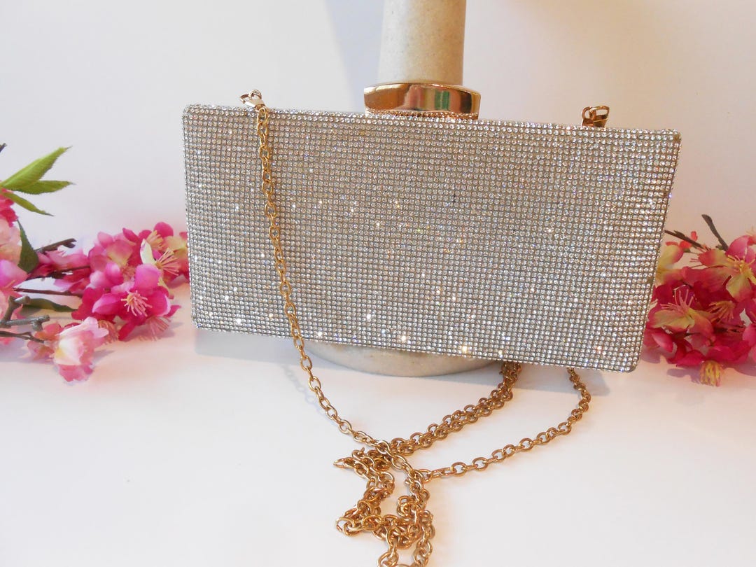 Rhinestone Evening Bag, Dazzling Wedding Clutch Bag, Formal Handbag ...
