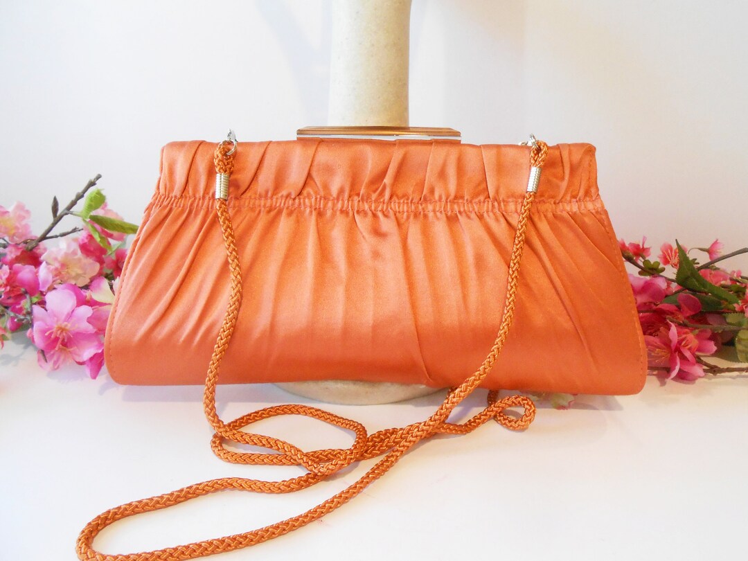 Coral Evening Bag, Coral Clutch Bag, Cocktail Purse, Summer Handbag ...