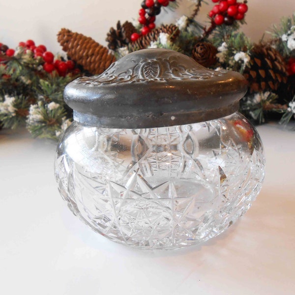 Vintage Powder Jar - Etsy
