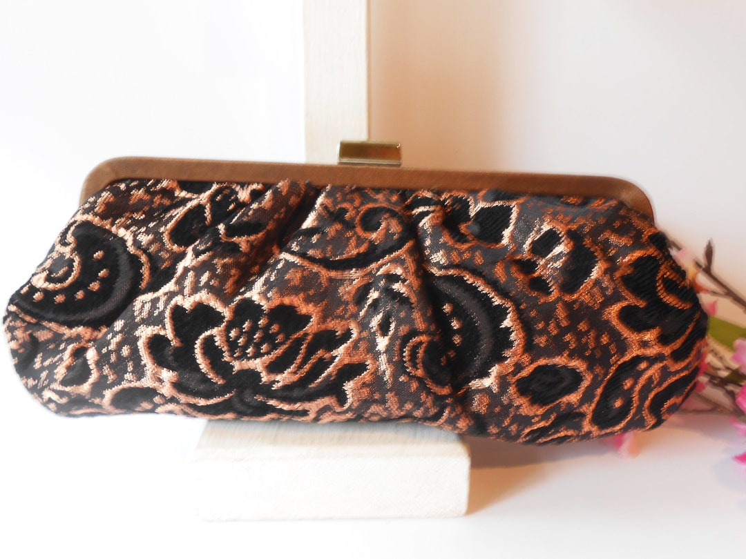 Black Copper Evening Bag, Metallic Black Copper Handbag, Special ...