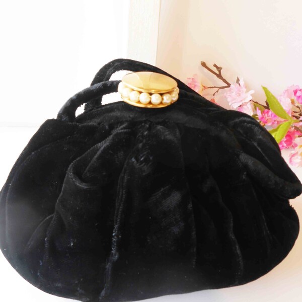 Black Velvet Purse - Etsy