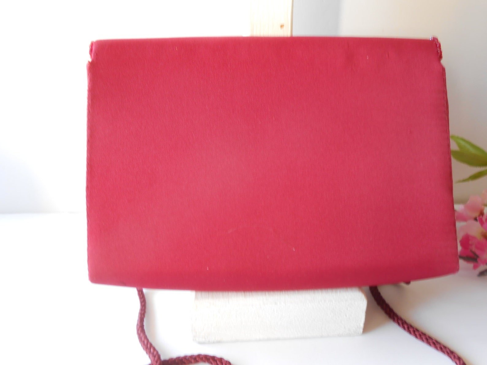 Red Beaded Evening Bag Vintage Red Clutch Purse Red Holiday - Etsy