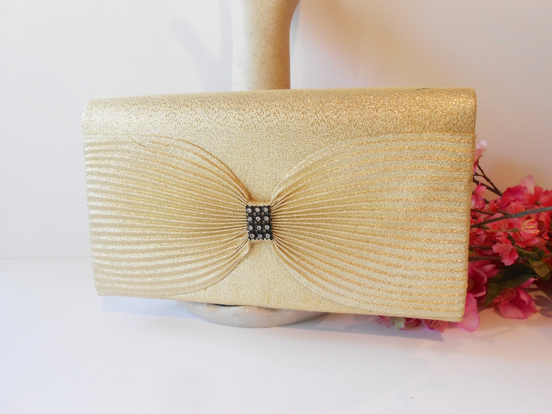 Gold Evening Bag, Vintage Gold Clutch Bag, Special Occasion Bag, Formal ...