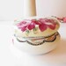 Floral Porcelain Powder Dish, Powder Dish With Puff, Luxury Gift Her ...