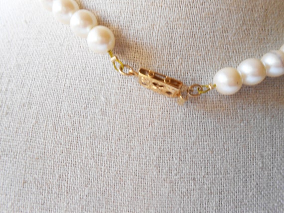 Pearl Necklace with Pearl Rhinestone Drop, Vintage Mo… - Gem