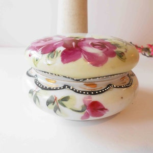 Floral Porcelain Powder Dish, Powder Dish With Puff, Luxury Gift Her ...