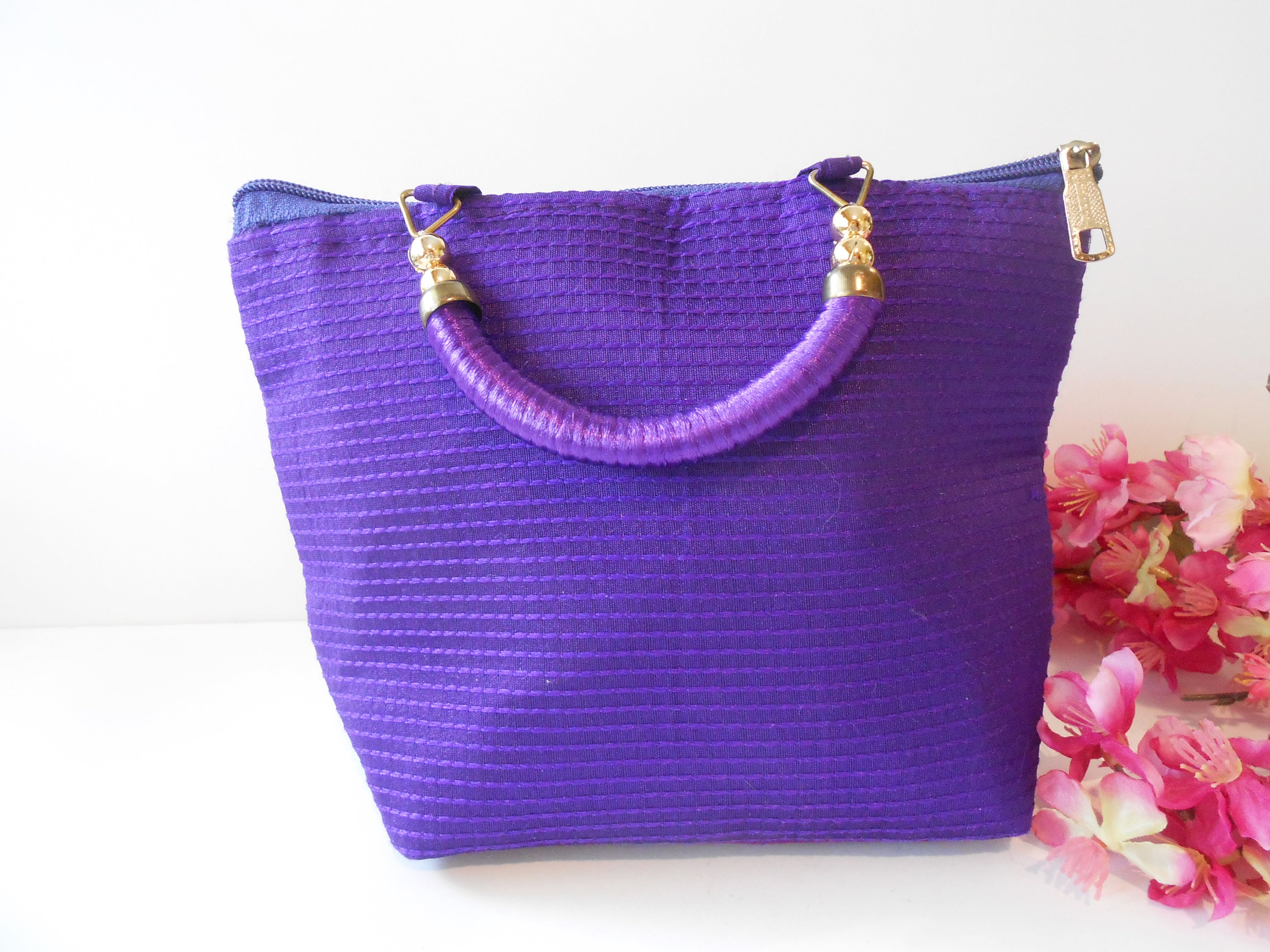 Vintage Purple Taffeta Handbag, Special Occasion Evening Purse - Etsy