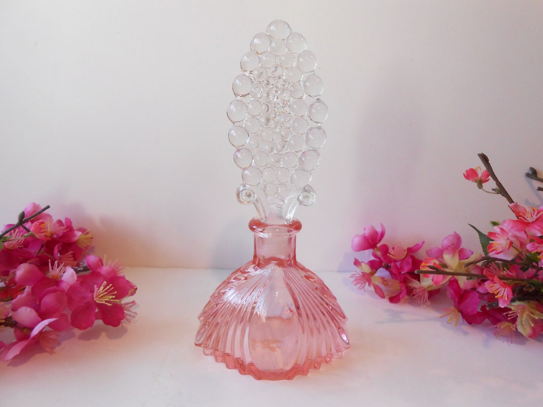 Pink Perfume Bottle, Old Scent Bottle, Gift for Mom, Vanity Accessory ...