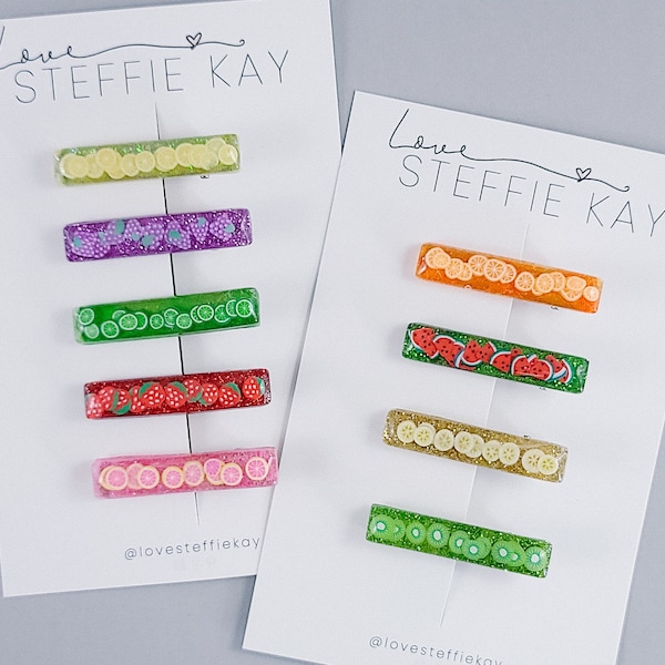 Fruit Hair Clips - Etsy