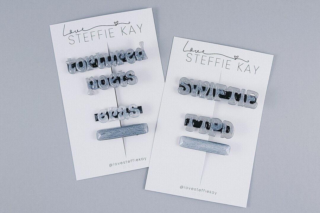 TTPD Hair Clips Resin 5 Options - Etsy