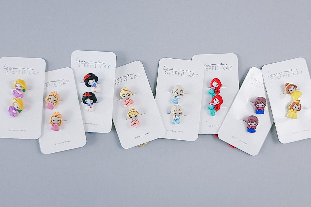 2 Pack Hair Ties | Princesses | 8 Options - Etsy