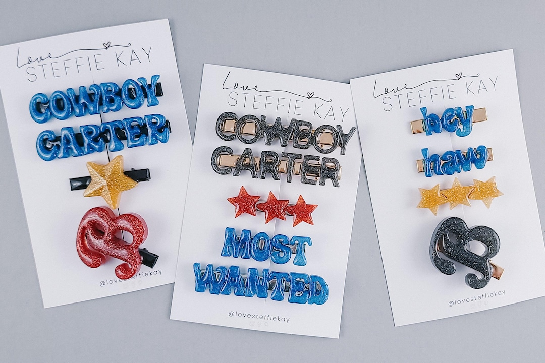 Bey Haw Hair Clips | Resin | Various Options - Etsy
