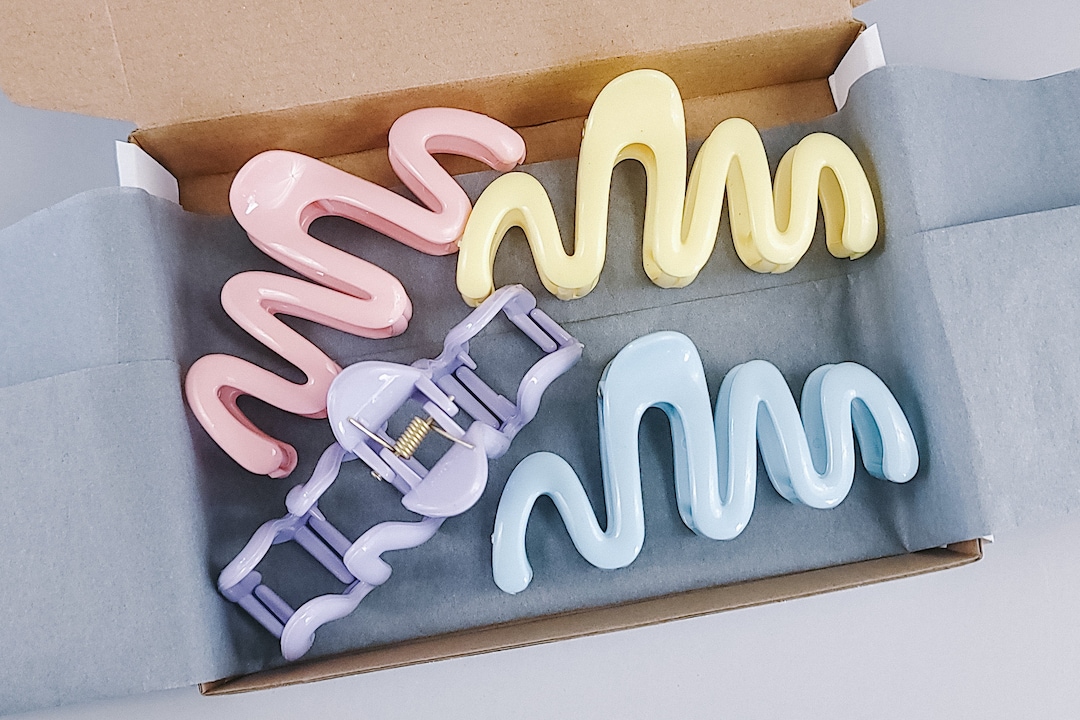 Claw Clip | Squiggles | 4 Options - Etsy