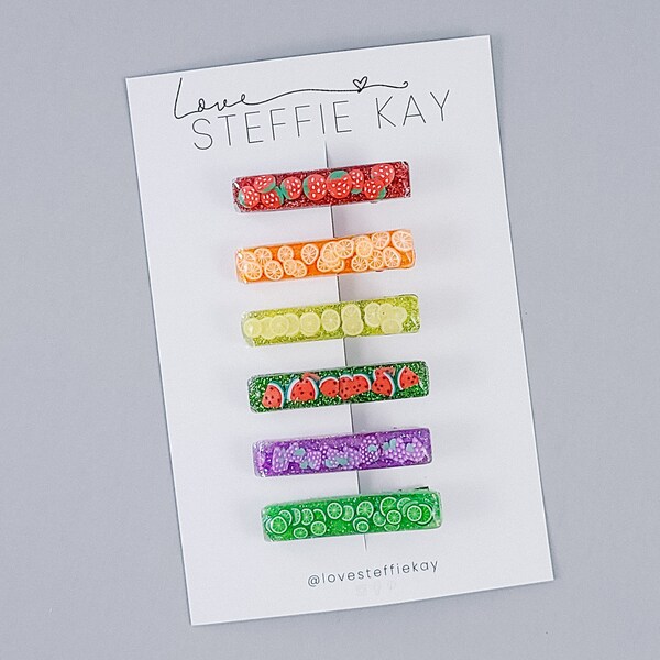 Fruit Hair Clips - Etsy