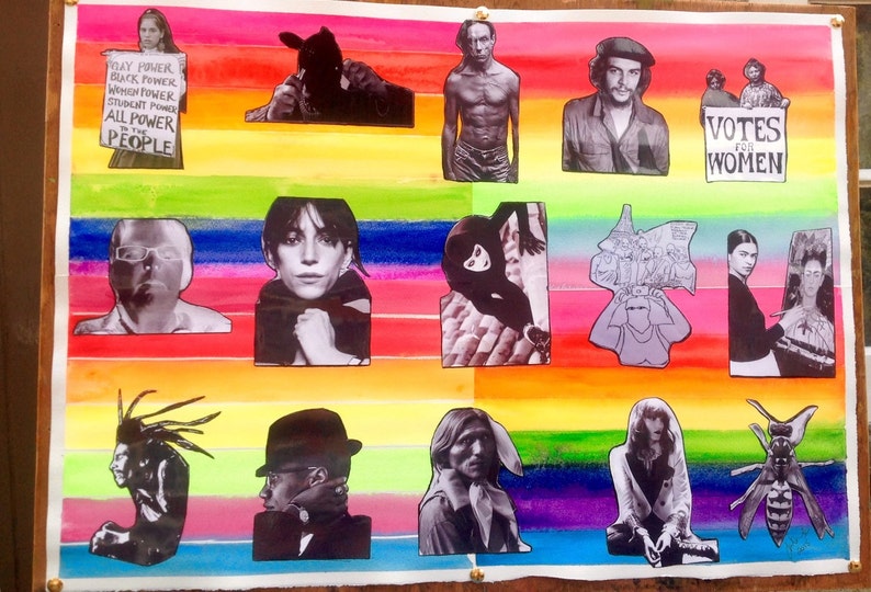 Rainbow of Tolerance Black and White Collage - Etsy