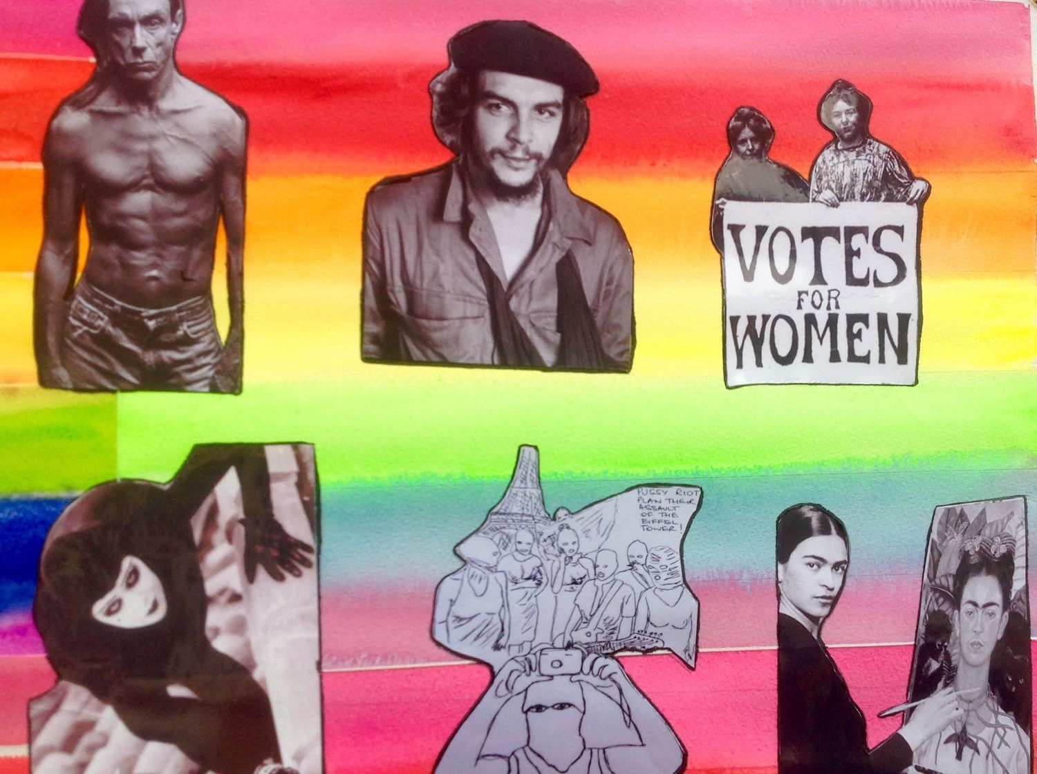 Rainbow of Tolerance Black and White Collage | Etsy