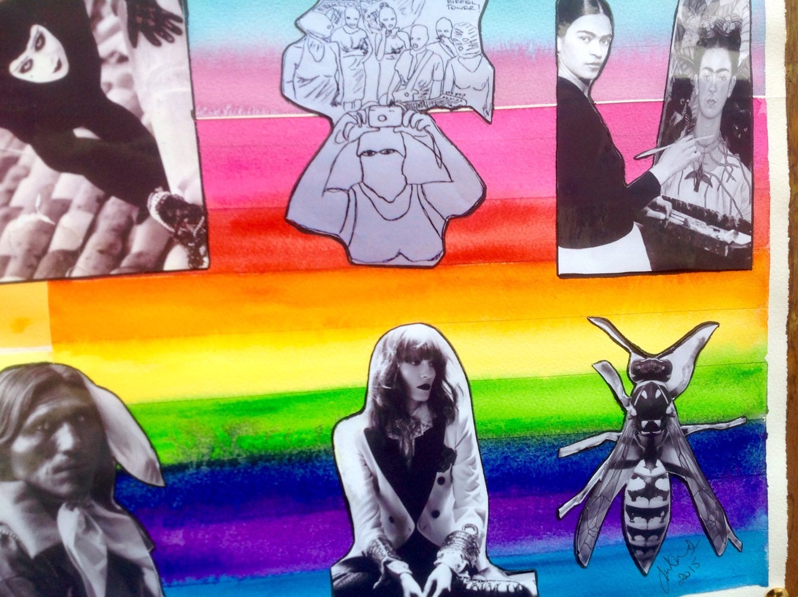 Rainbow of Tolerance Black and White Collage - Etsy