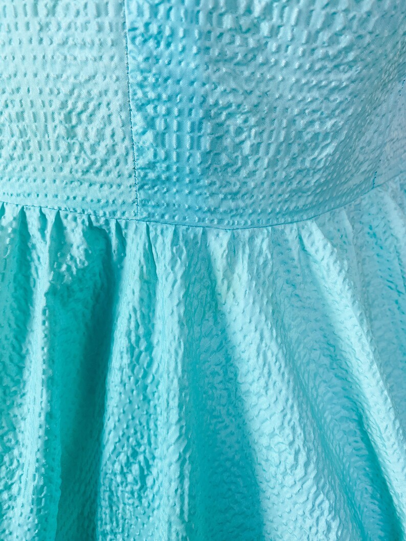 Gorgeous 50's Pinup Summer Picnic Turquoise Full Skirt Dress - Etsy