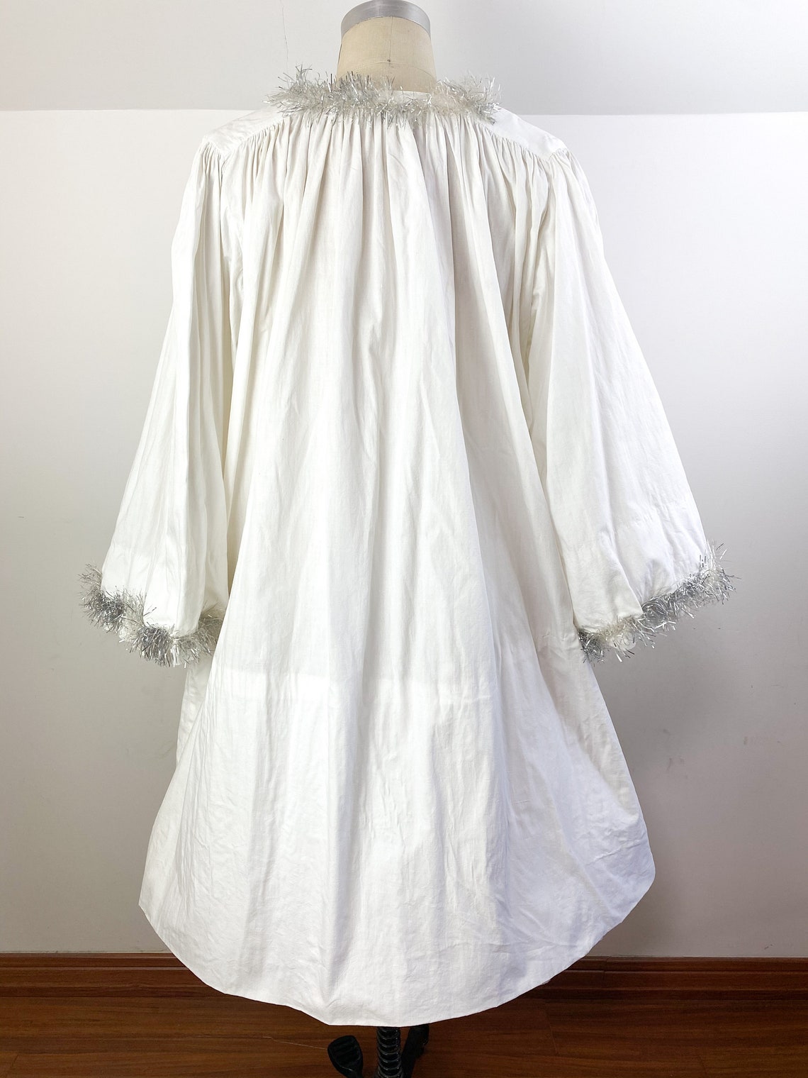 Antique Celestial Cotton Robe Coat With Tinsel Trim Angel Costume - Etsy