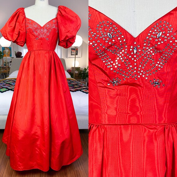 80's Ruby Red Queen of Hearts Princess Dress With | Etsy