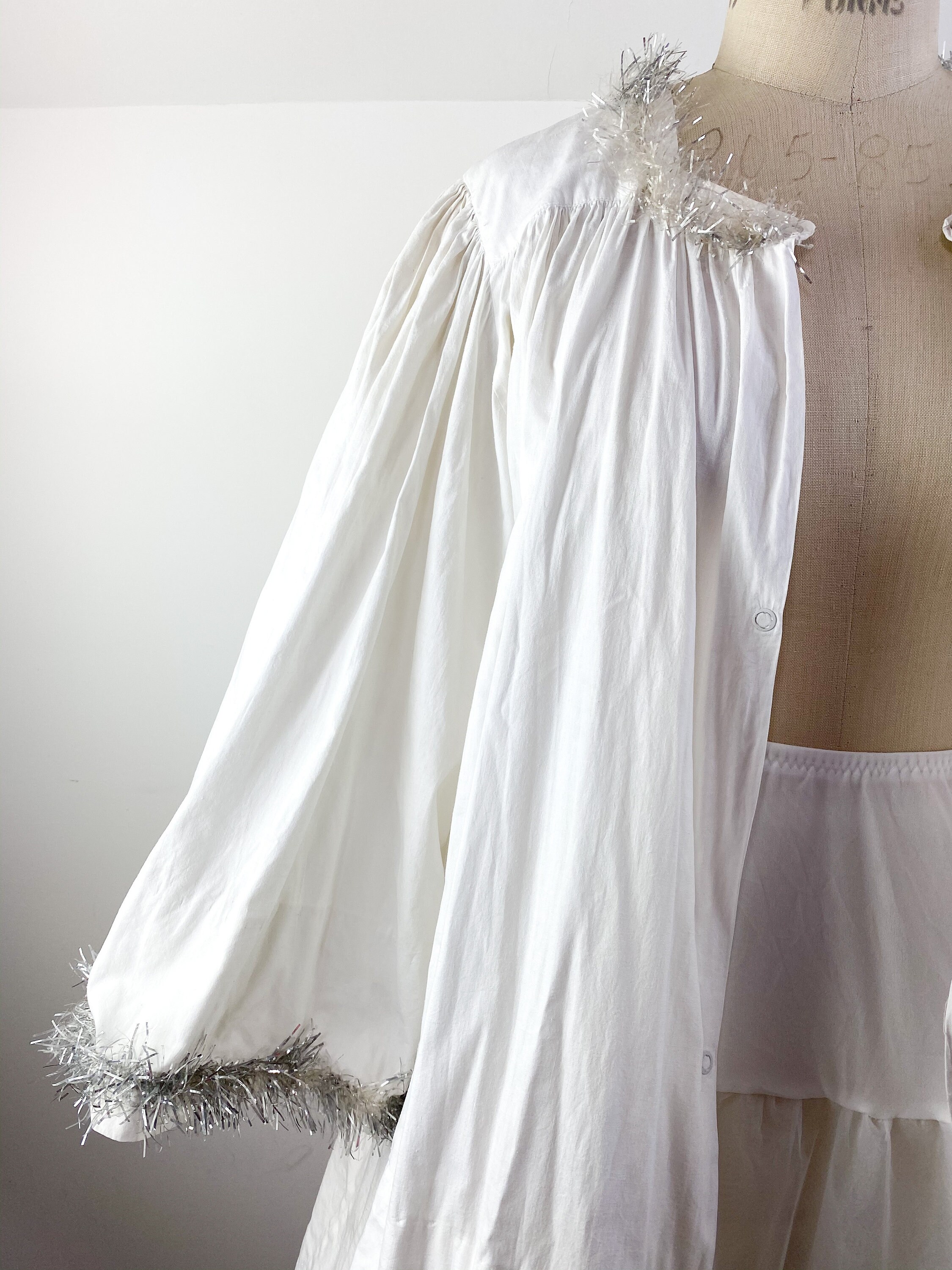 Antique Celestial Cotton Robe Coat With Tinsel Trim Angel Costume - Etsy