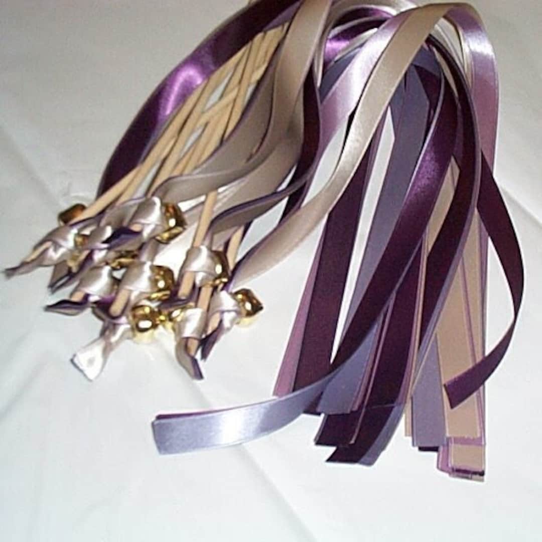 Ribbon Wedding Wands, 60 Quadruple Ribbon Wands, Party Streamers ...