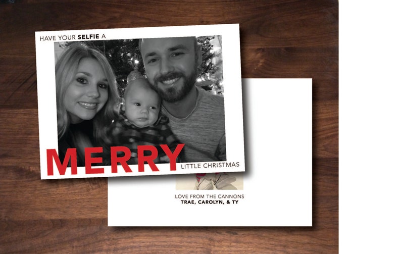 Have Your SELFIE A Merry Little Christmas Card - Etsy